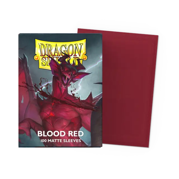 Dragon Shields - Matte Blood Red Sleeves (100 Pack) | JJ Collectibles